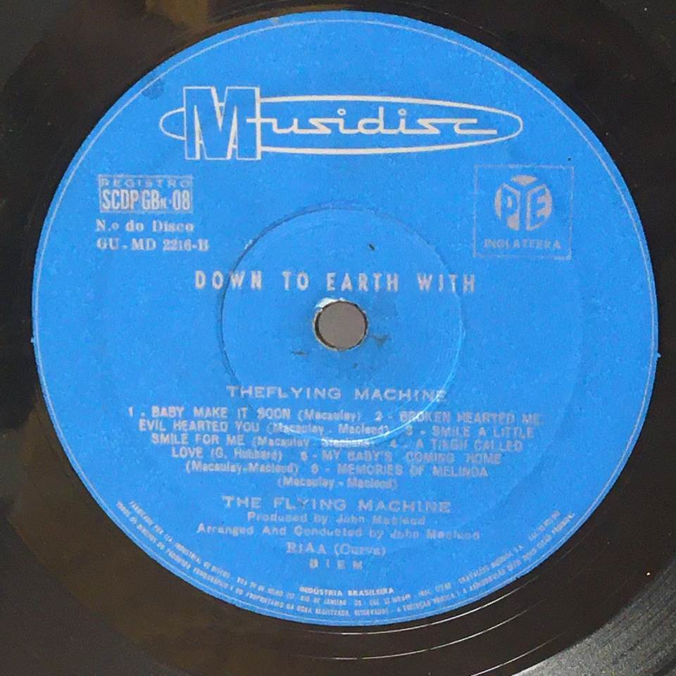 LP THE FLYING MACHINE 1970 Down To Earth With The Flying Machine ...