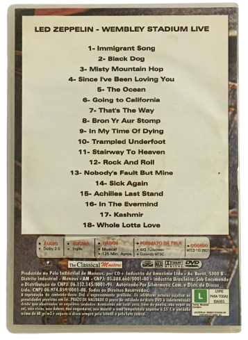 DVD LED ZEPPELIN Wembley Stadium Live - Antiguidades CASA DO VELHO