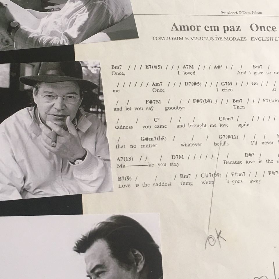 TOM JOBIM Música AMOR EM PAZ Once I Loved, Corrigida e Assinada pelo ...