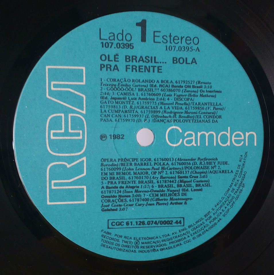 LP OLÉ BRASIL ... BOLA PRA FRENTE 1982 - Antiguidades CASA DO VELHO