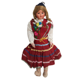 Boneca de Pano da ILHA DA MADEIRA Portugal ORIGINAL de Meados do Século ...