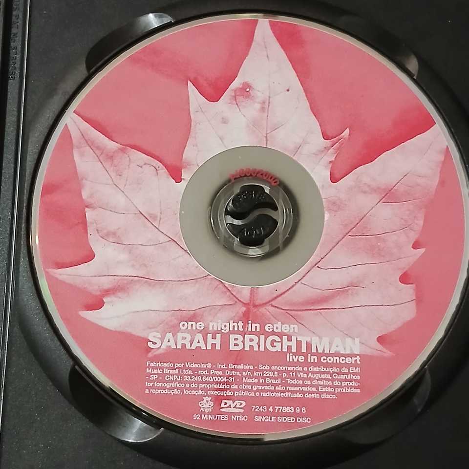 DVD SARAH BRIGHTMAN One Night In Eden - Live In Concert 1999 ...