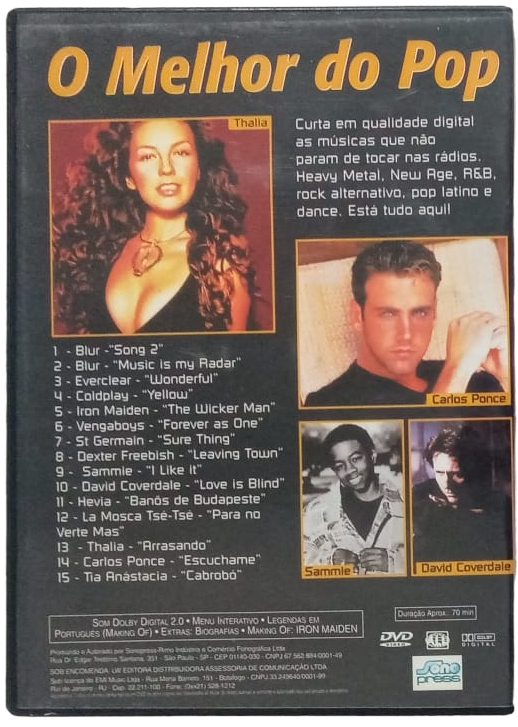 DVD O MELHOR DO POP 15 Grandes dos Sucessos Nomes da Música Mundial ...