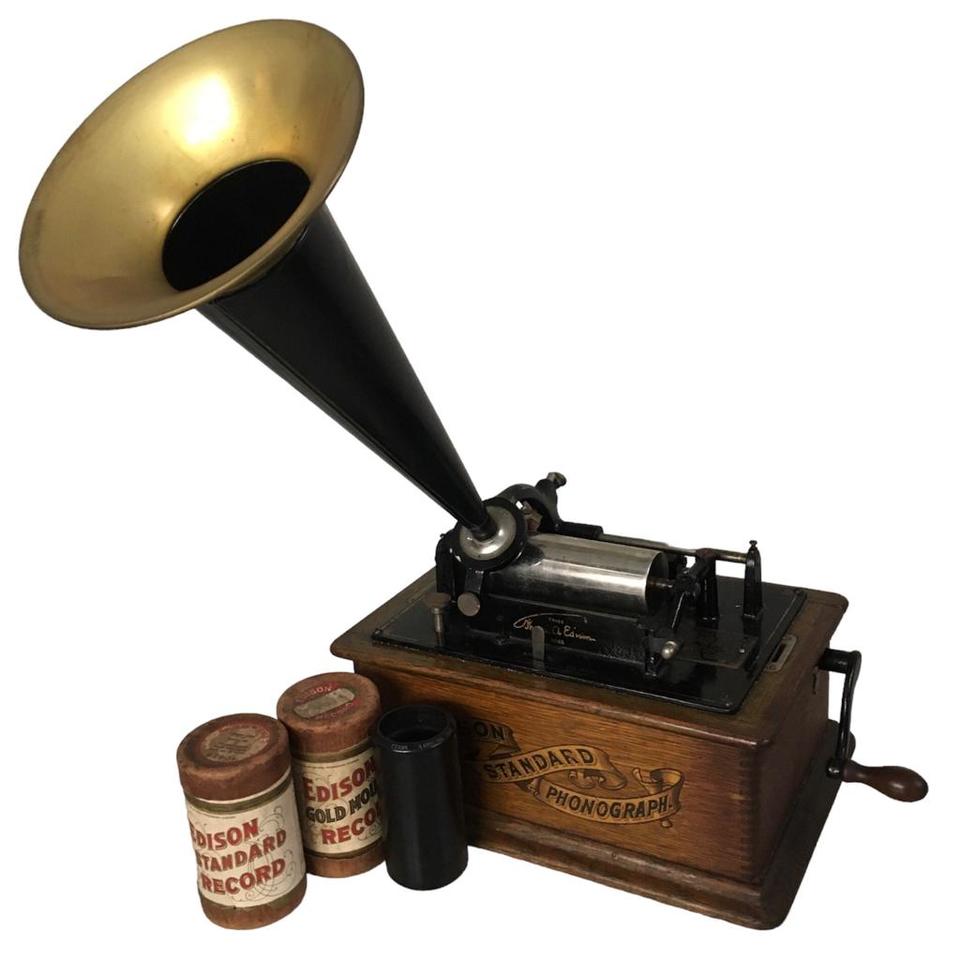 Fonografo Thomas Edison Póster For Sale Con La Obra «Thomas Edison,