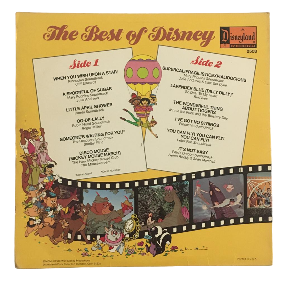 WALT DISNEY LPs THE BEST OF DISNEY Coleção de Destaques Musicais dos ...