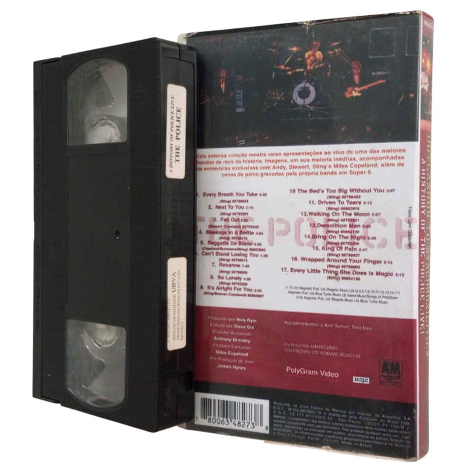 VHS- THE POLICE Outlandos to Synchronicities - History Of The Police ...