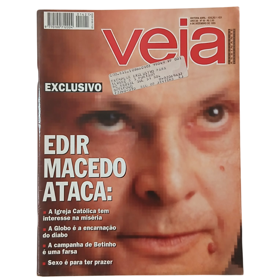 Revista VEJA Edir Macedo Ataca: A Igreja Católica Tem Interesse na ...