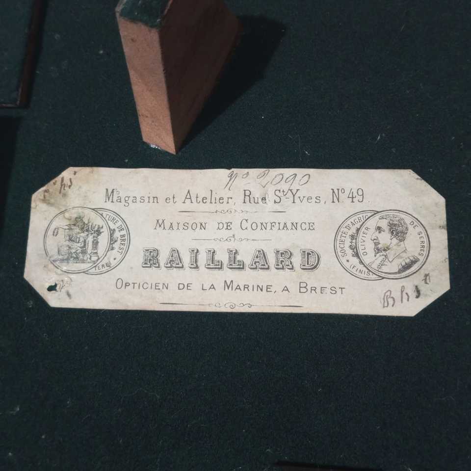 Sextante RAILLARD Opticien de la Marine, Brest - França - Original do ...