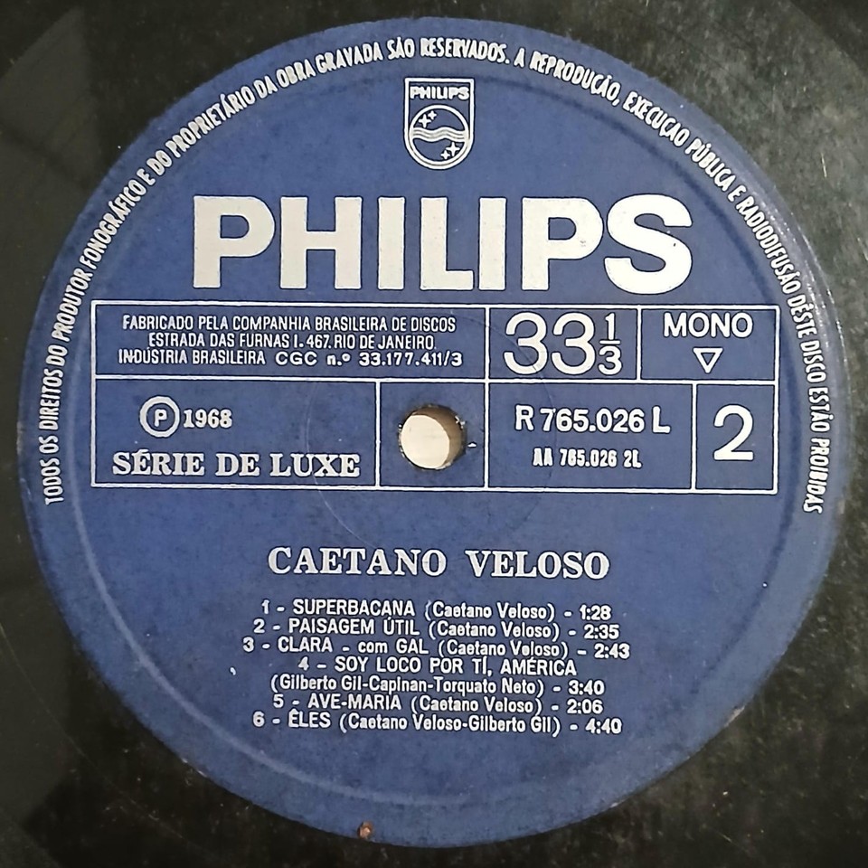 LP CAETANO VELOSO 1968 Caetano Veloso - Banca do Rock