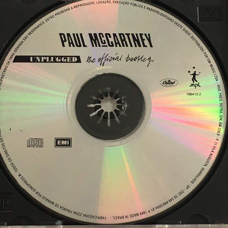 CD PAUL McCARTNEY 1991 Unplugged The Official Bootleg - Banca do Rock