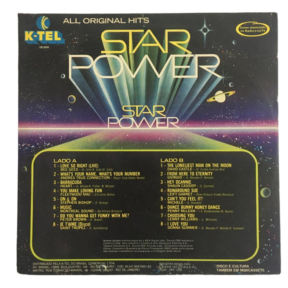 LP STAR POWER 1978 All Original Hits - Banca do Rock