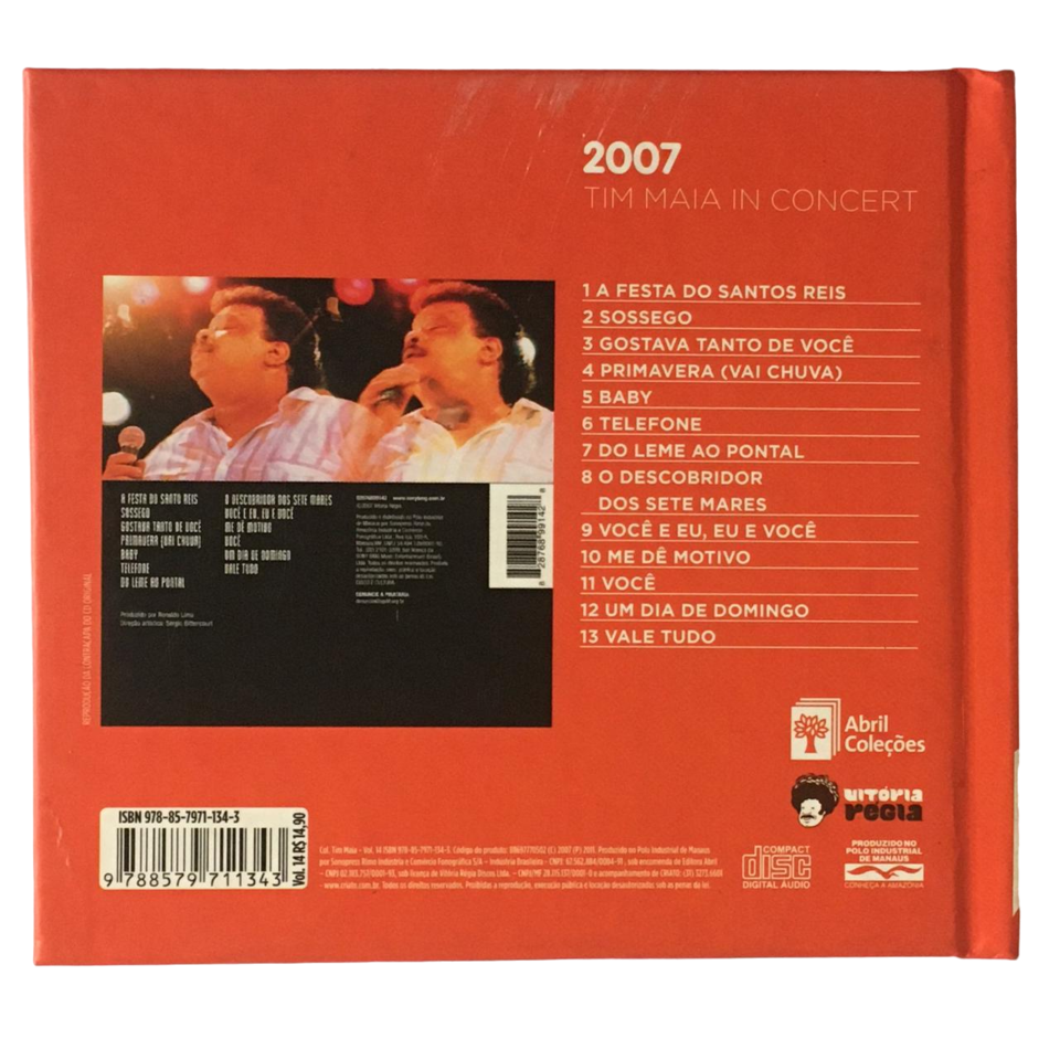 CD TIM MAIA 2007 In Concert, Coleção Tim Maia Volume 14 - Editora Abril ...