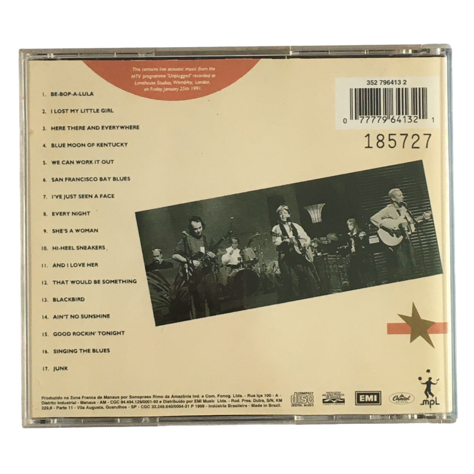CD PAUL McCARTNEY 1991 Unplugged The Official Bootleg - Banca do Rock