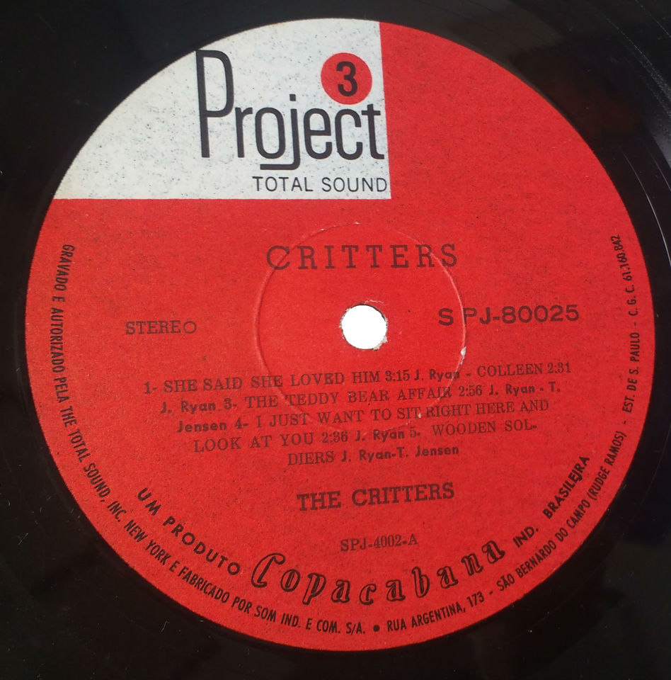 LP THE CRITTERS 1969 Critters - Banca do Rock