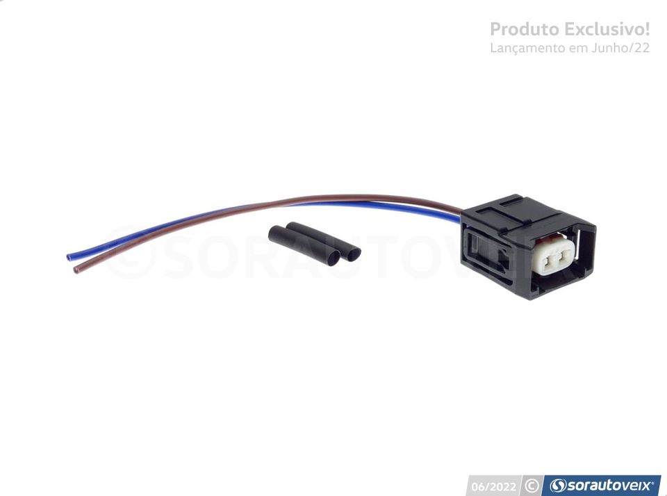 Conector Fêmea 02 vias - SORAUTO VEIX Auto Electrical Engineering Ltda.