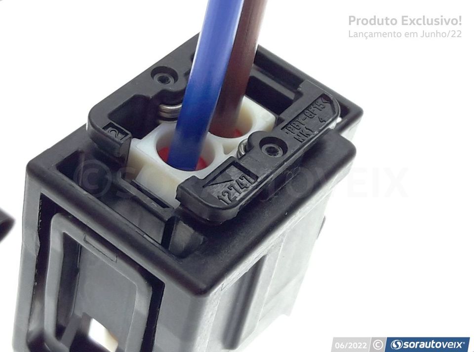 Conector Fêmea 02 vias - SORAUTO VEIX Auto Electrical Engineering Ltda.