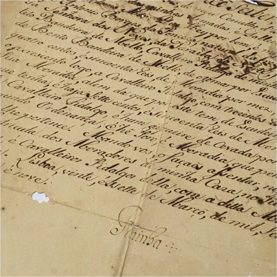 CARTA RÉGIA Documento ORIGINAL Assinado Pela Rainha de Portugal D ...