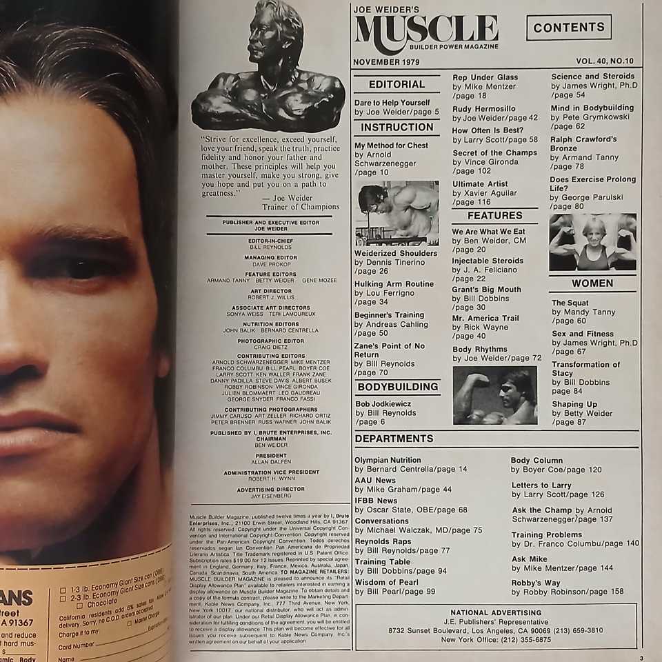 Revista JOE WEIDER'S MUSCLE Covering The Bodybuilding Scene - A New ...