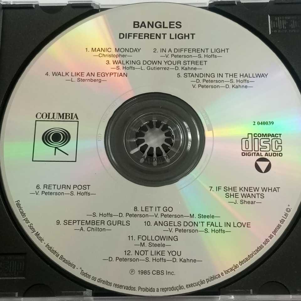 CD BANGLES 1985 Different Light - BANCANTIGA