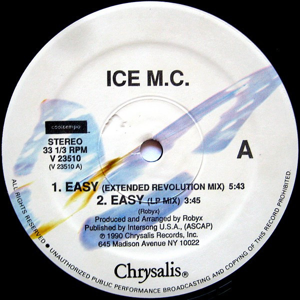 ICE MC – Easy (Extended Revolution Mix) 12" - Curto Vinil - Loja de ...