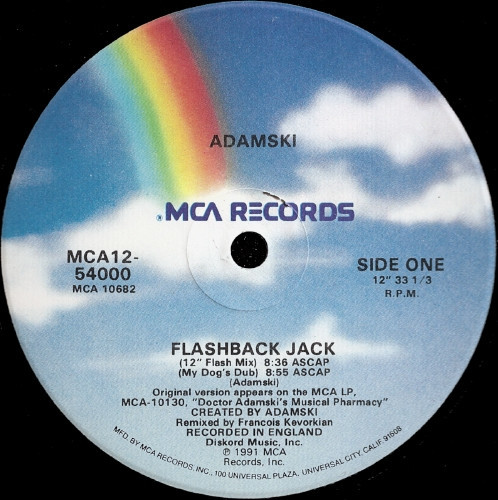 Adamski – Flashback Jack 12" - Curto Vinil - Loja de Discos de Vinil