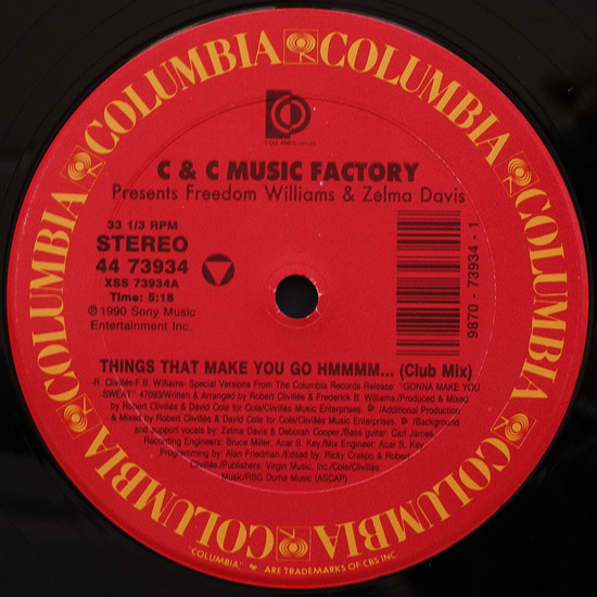 C + C Music Factory Pres Freedom Williams & Zelma Davis – Things That ...