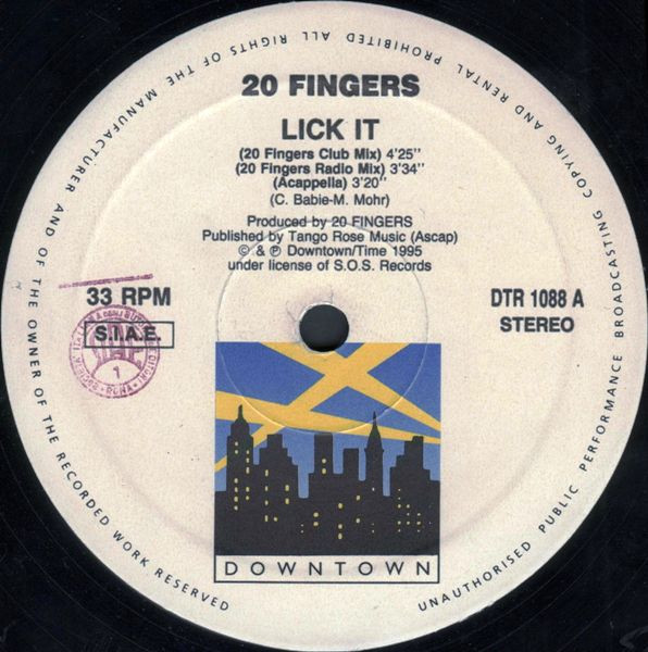 20 Fingers Feat Roula – Lick It 12" - Curto Vinil - Loja de Discos de Vinil
