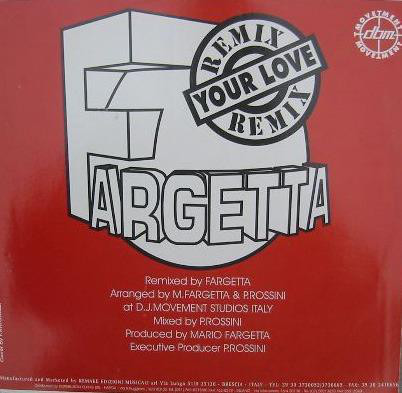 Fargetta ‎– Your Love (Remixes) 12" - Curto Vinil - Loja de Discos de Vinil