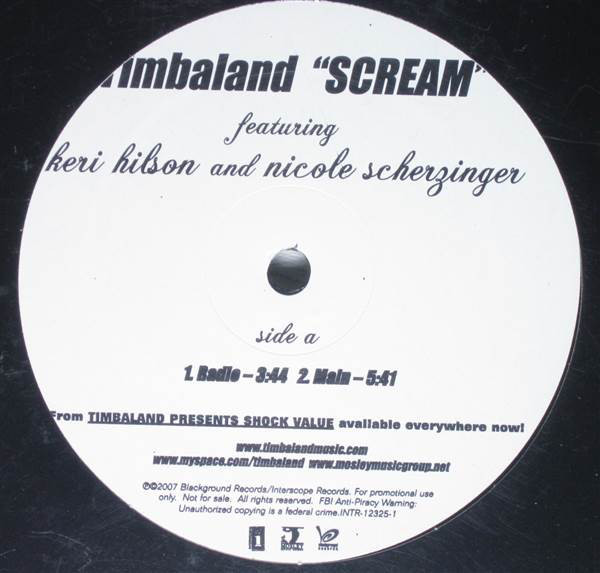 Timbaland Feat Keri Hilson And Nicole Scherzinger – Scream 12" - Curto ...