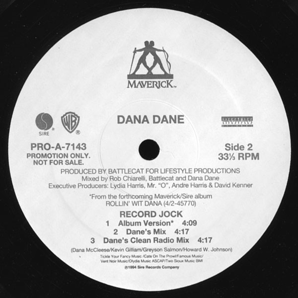 Dana Dane – Record Jock 12" - Curto Vinil - Loja de Discos de Vinil