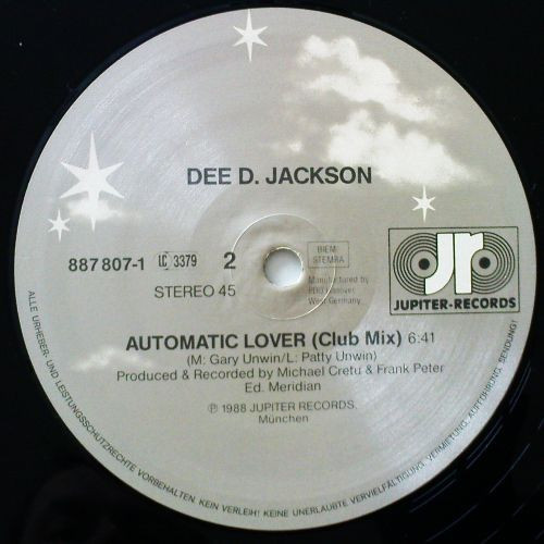 Dee D. Jackson – Automatic Lover (New Digital Version) 12" - Curto ...