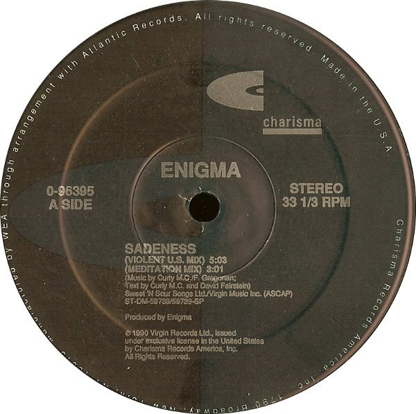 Enigma – Sadeness Part I 12" - Curto Vinil - Loja de Discos de Vinil