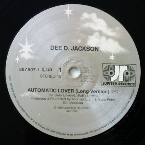 Dee D. Jackson – Automatic Lover (New Digital Version) 12" - Curto ...
