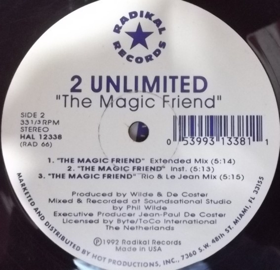 2 Unlimited – The Magic Friend 12" - Curto Vinil - Loja de Discos de Vinil