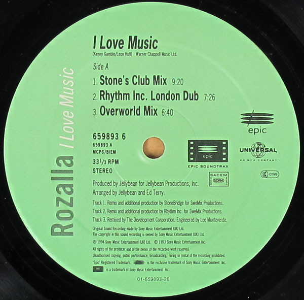 Rozalla – I Love Music 12" - Curto Vinil - Loja de Discos de Vinil