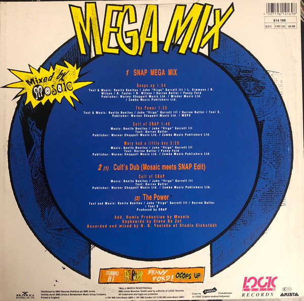 Snap! – Snap! Mega Mix 12" - Curto Vinil - Loja de Discos de Vinil