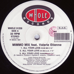 Mimmo Mix Feat. Valerie Etienne – All Your Love 12" - Curto Vinil ...