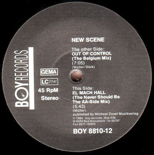 New Scene – Out Of Control 12" - Curto Vinil - Loja de Discos de Vinil