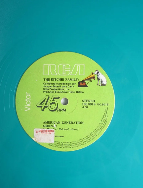 The Ritchie Family – American Generation (Vinyl Verde) 12" (Brazil ...