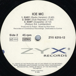 Disco de Vinil ICE Mc ‎– Easy 12" - Curto Vinil - Loja de Discos de Vinil