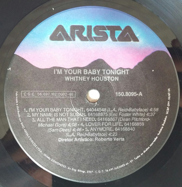 Whitney Houston – I'm Your Baby Tonight LP Nacional - Curto Vinil - Loja de Discos de Vinil