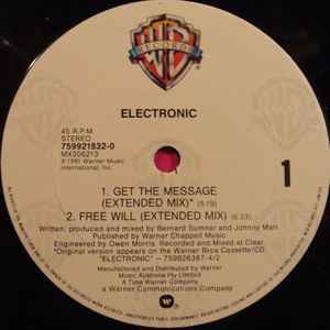 Electronic – Get The Message 12" - Curto Vinil - Loja de Discos de Vinil