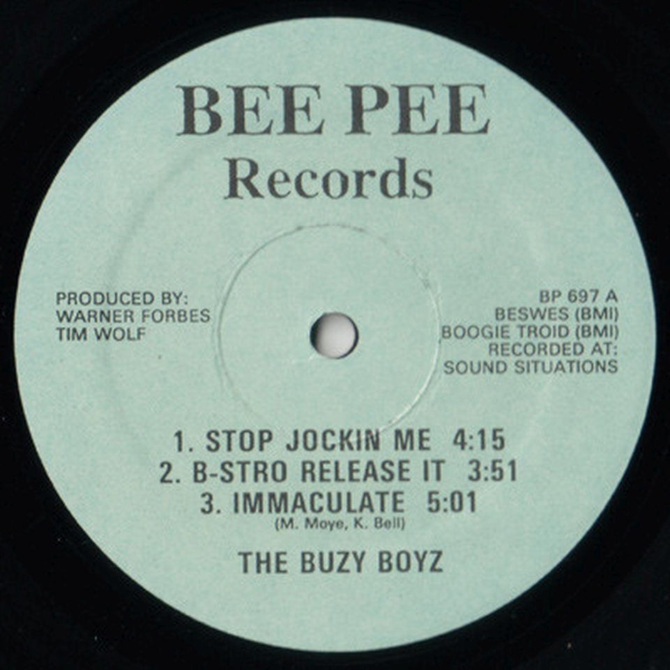 The Buzy Boyz – Stop Jockin Me / B-Stro Release It / Immaculate 12 ...