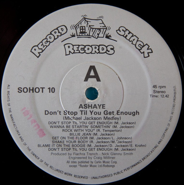 Ashaye – Don't Stop 'Til You Get Enough 12" - Curto Vinil - Loja de ...