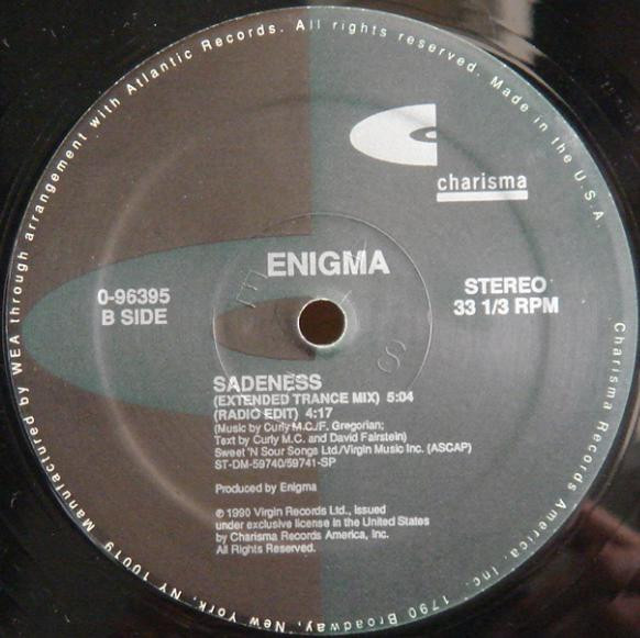 Enigma – Sadeness Part I 12" - Curto Vinil - Loja de Discos de Vinil